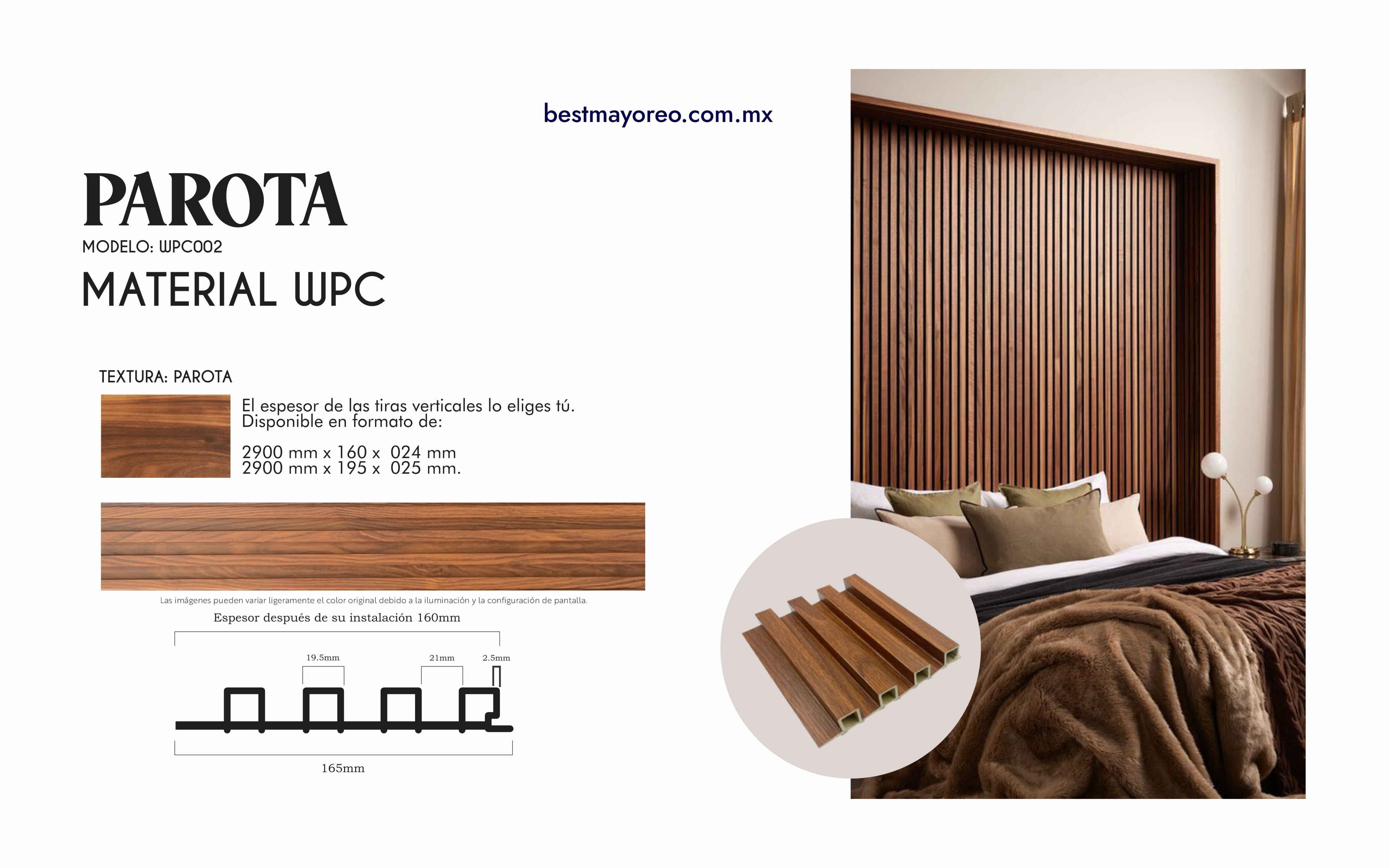 LAMBRIN COLOR PAROTA 16X2.90 CAJA 14 PIEZAS